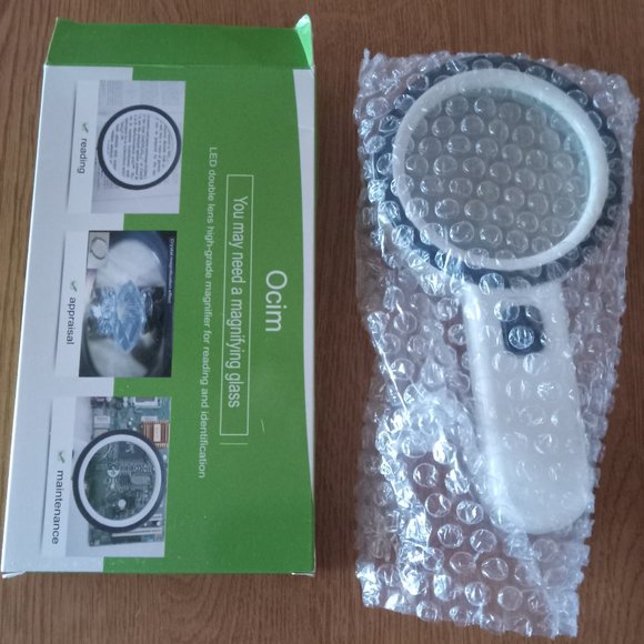 Office | Magnifying Glass With 12 Led Lights 3x Double Glass Lens ...